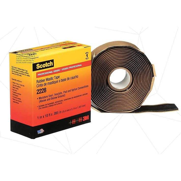 3M Scotch Rubber Mastic Tape 2228 1 in x 10ft — National Hardware Sales ...