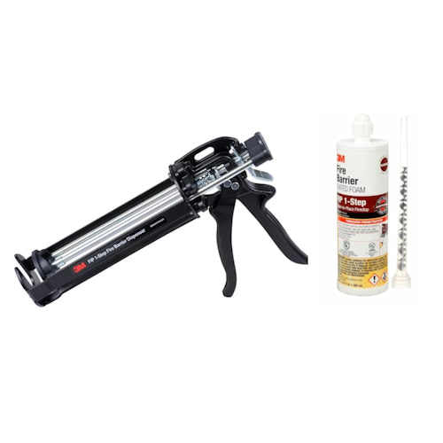 3M Fire Barrier FIP 1-Step Firestop Foam 12.85oz & Manual Dispenser ...